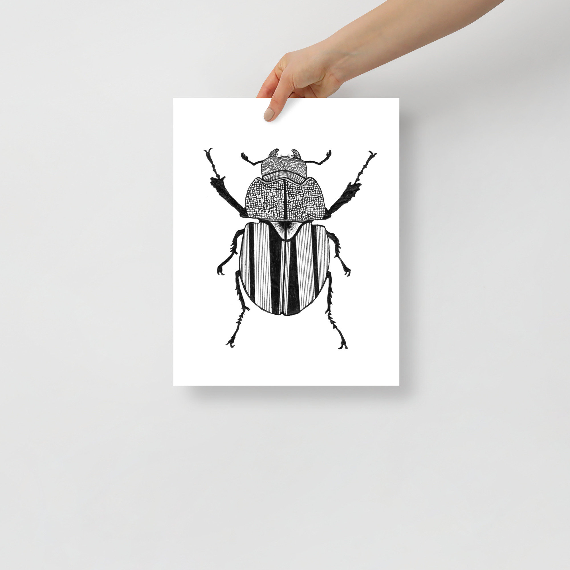 Stag Beetle Poster Beetle Print Minimalistic Art Insect Illustration - Etsy