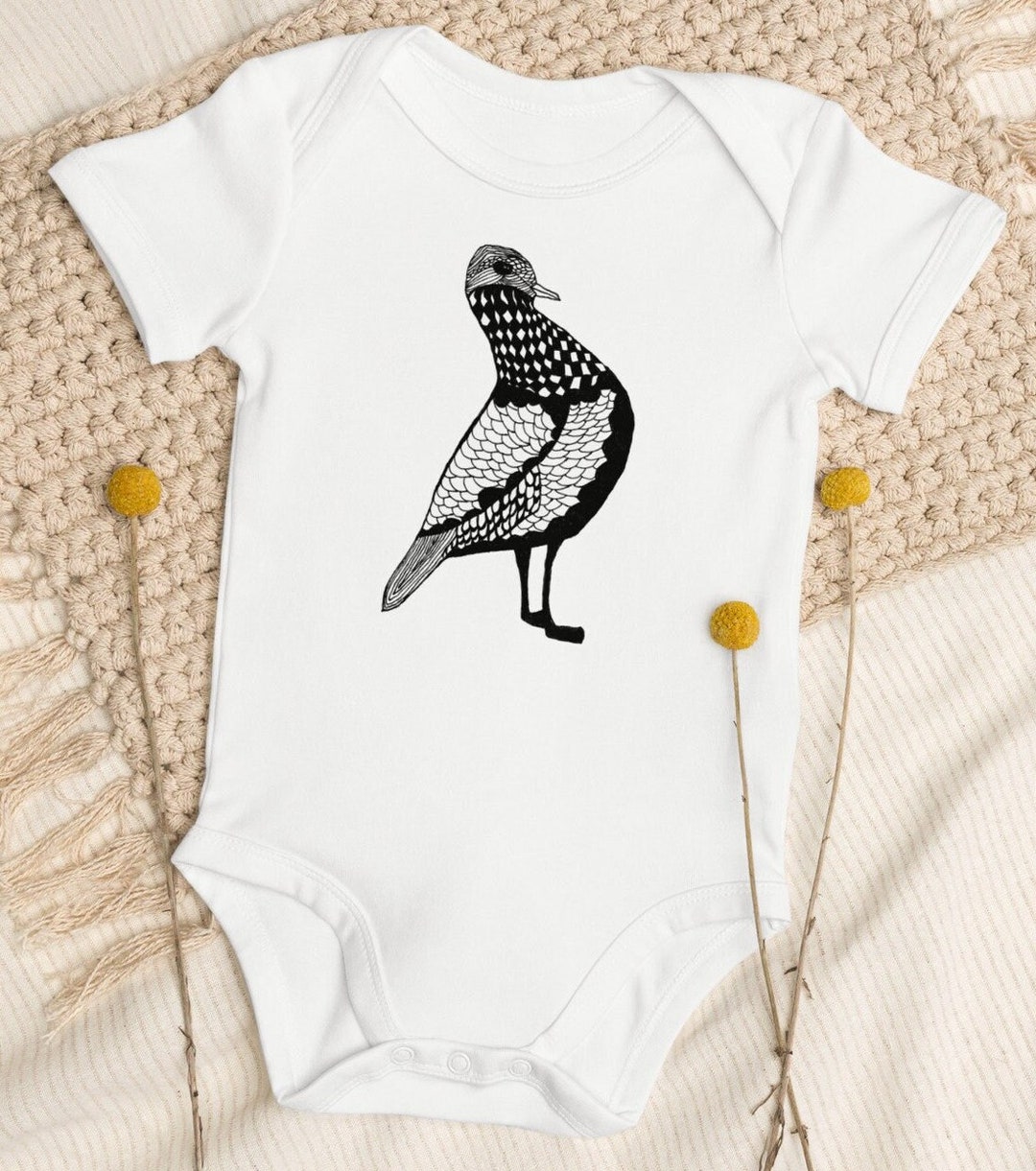 Dotterel Bird Baby Onesie | Bird Onesie | Bodysuit With Bird Print ...