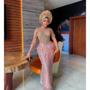 Red African Elegant Dress for Special Occasions - Etsy