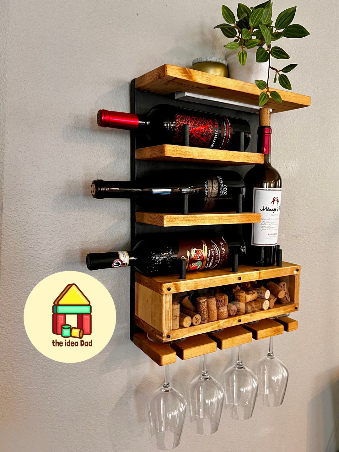 Wooden Wall Wine Rack Plans - Etsy
