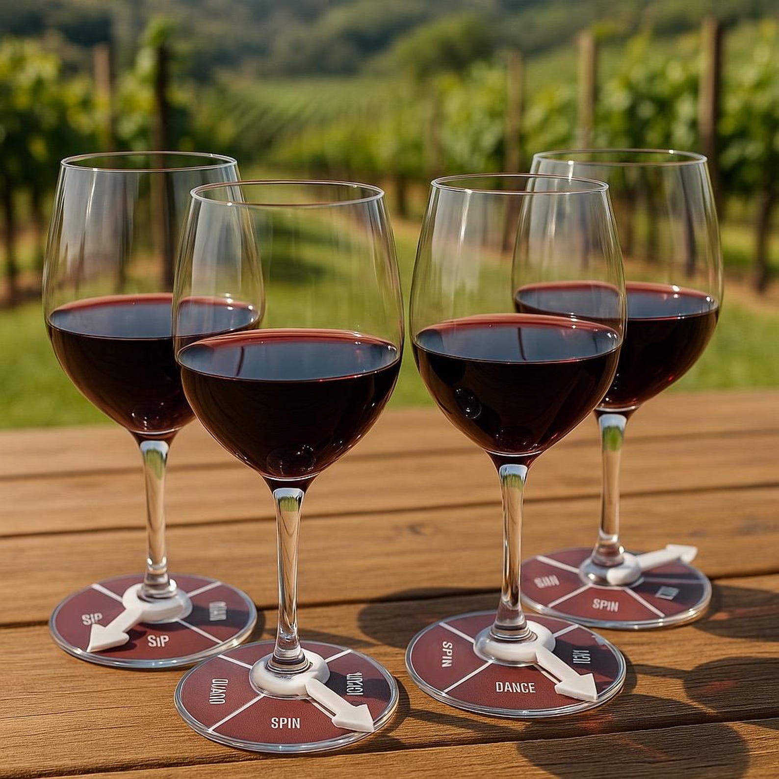 Wine Not Spin - Wine Glass Spinner Party Game (set of 6) - Etsy
