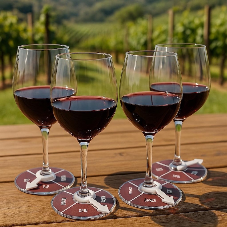 Wine Not Spin - Wine Glass Spinner Party Game (set of 6) - Etsy Canada