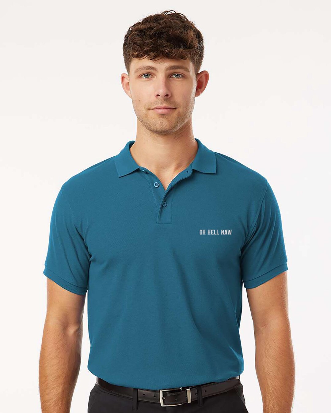 Oh Hell Naw Polo Shirt, April Awareness Tee, Trendy Graphic Tee, Funny ...
