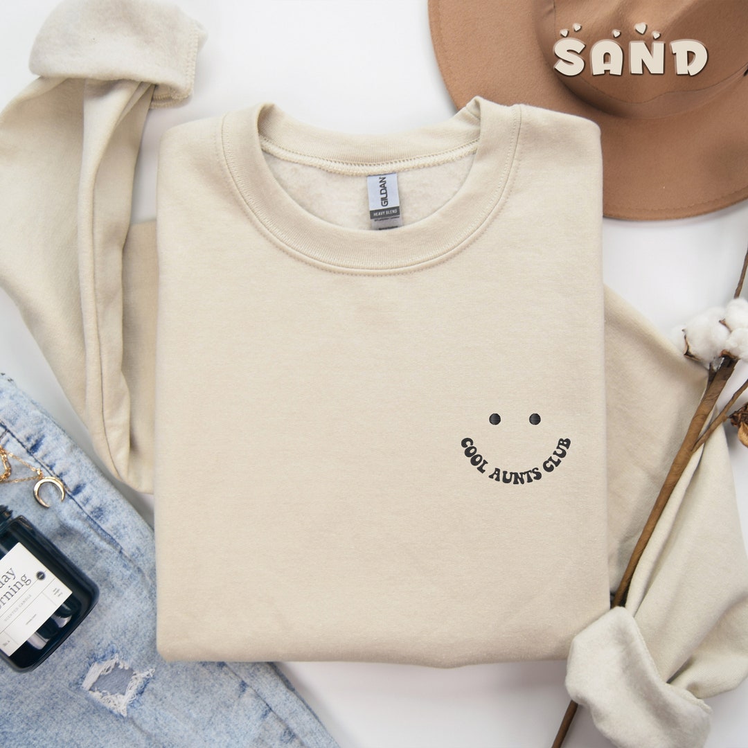 Embroidered Cool Aunts Club Sweater, Trendy Cool Aunts Club Sweater ...