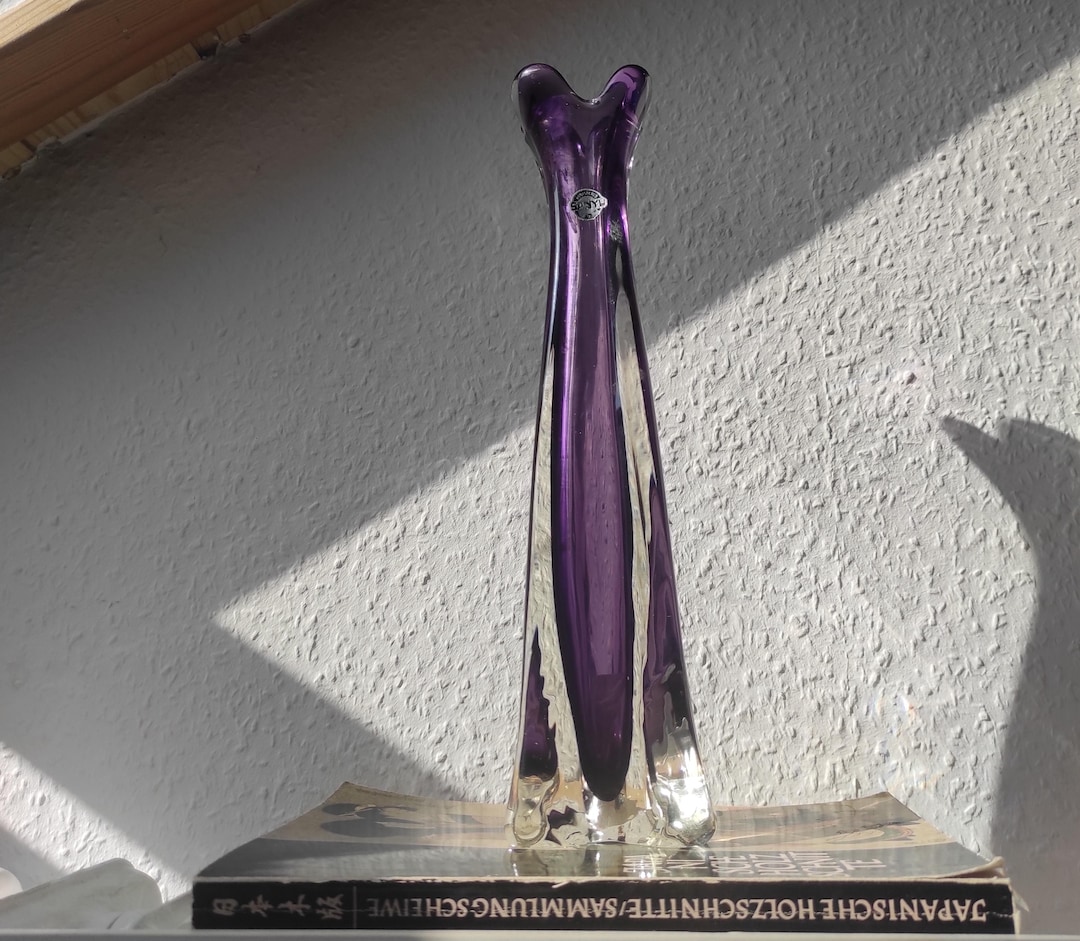 Sanyu, Japan Ultra Rare 1960s Finger Vase 30 Cm / 11.81" Amethyst ...