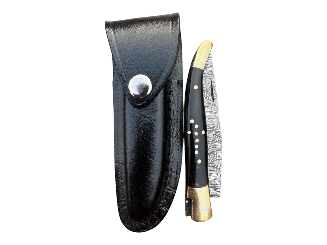 Handcrafted Damascus Laguiole Pocket Knife: French Folder - Etsy
