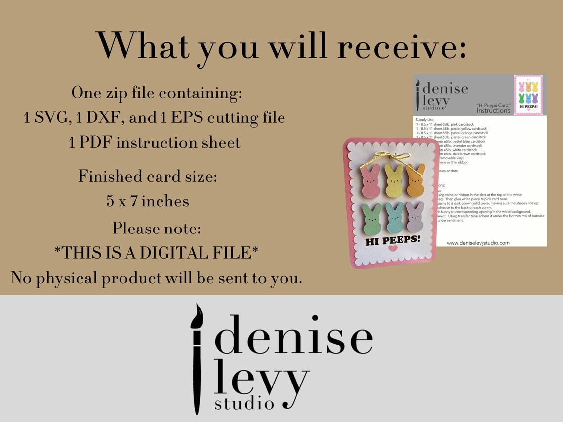 Peeps SVG Card, Cut File, Easter Card, Hi Peeps, Spring Card, Cute Card ...