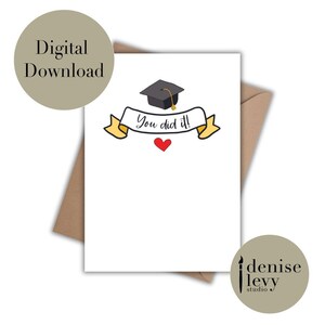 Printable Graduation Card, Congratulations Card, Graduate Hat Card ...