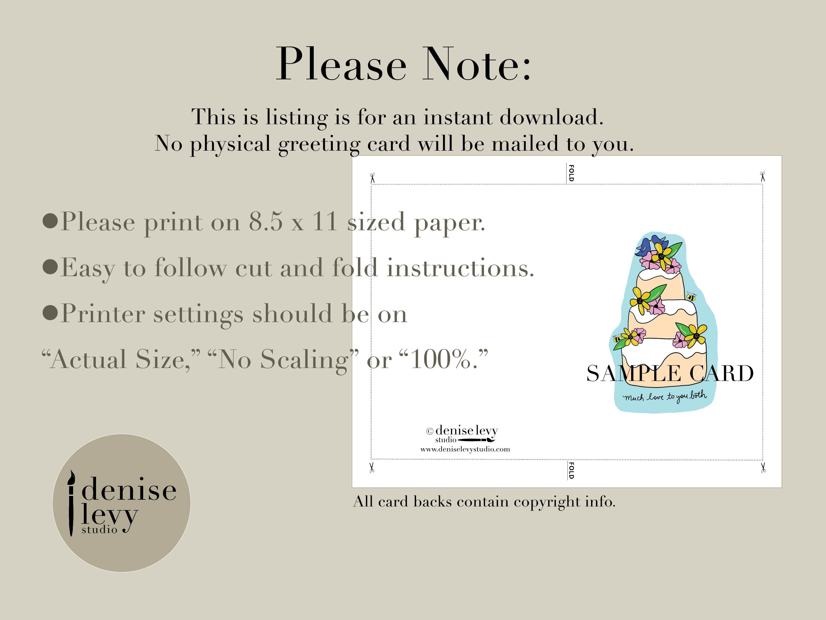 Printable Abstract Floral Card, Colorful Pattern, Greeting Card ...