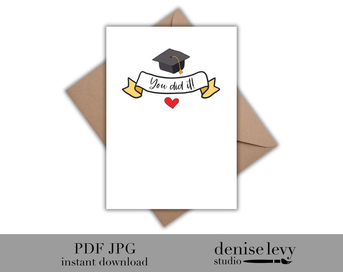Congratulations You Did It ! 2025 - Digital Download - Printable ...