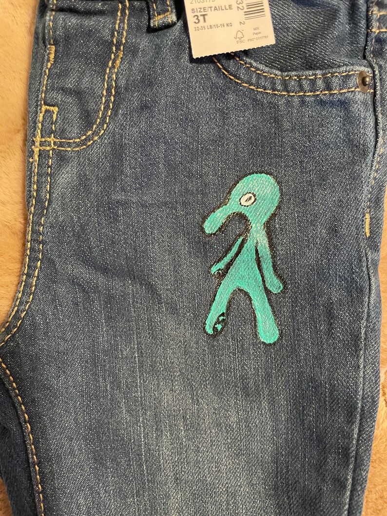 Spongebob Infant Jeans 3T Jeans Squidward Bold and Brash - Etsy