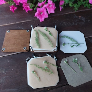 Pocket Leaf Press, Wooden Flower Press Herbarium, Pocket Flower ...