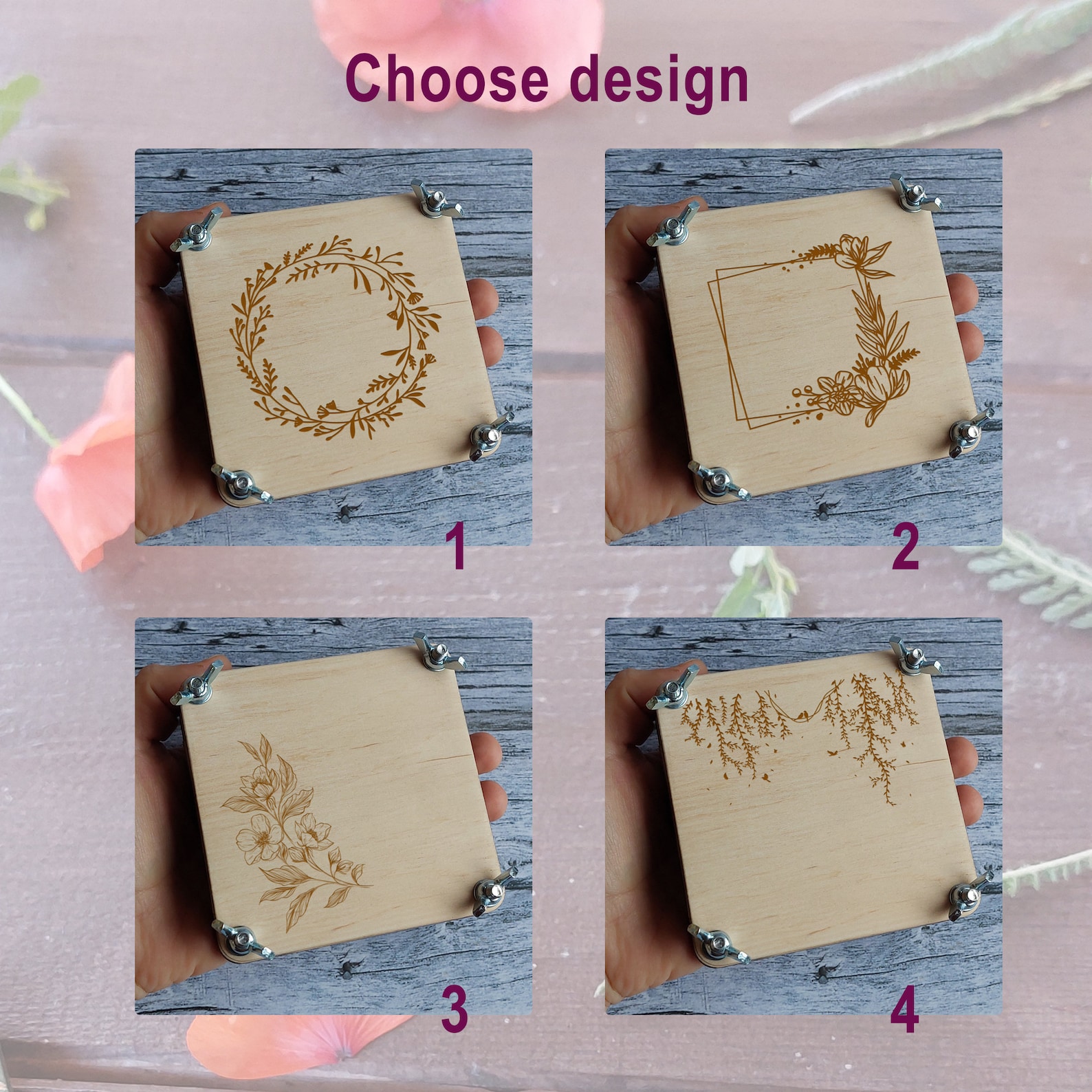Pocket Flower Pressing Kit, Wooden Flower Press Herbarium, Gardener ...