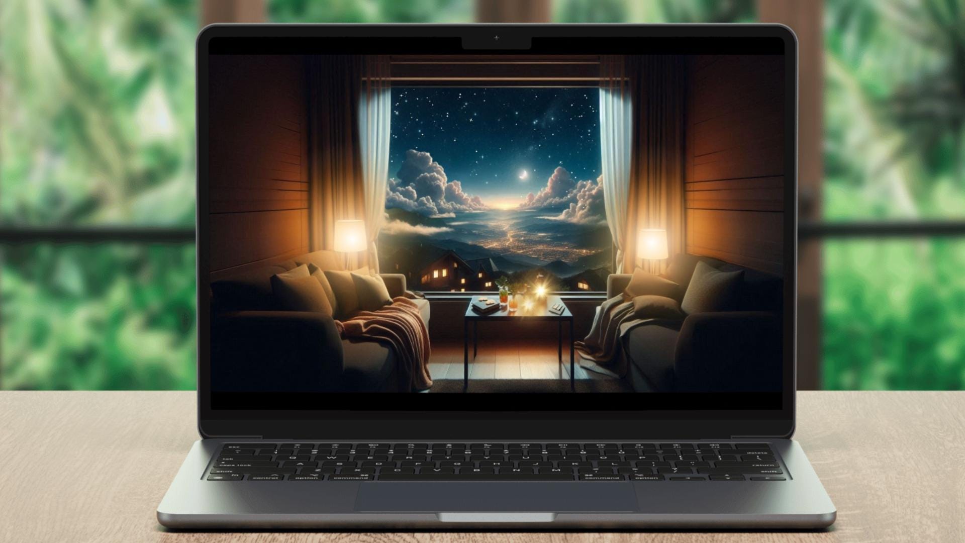 Animated Virtual Background Night City Twitch Overlay Looping Vtuber ...