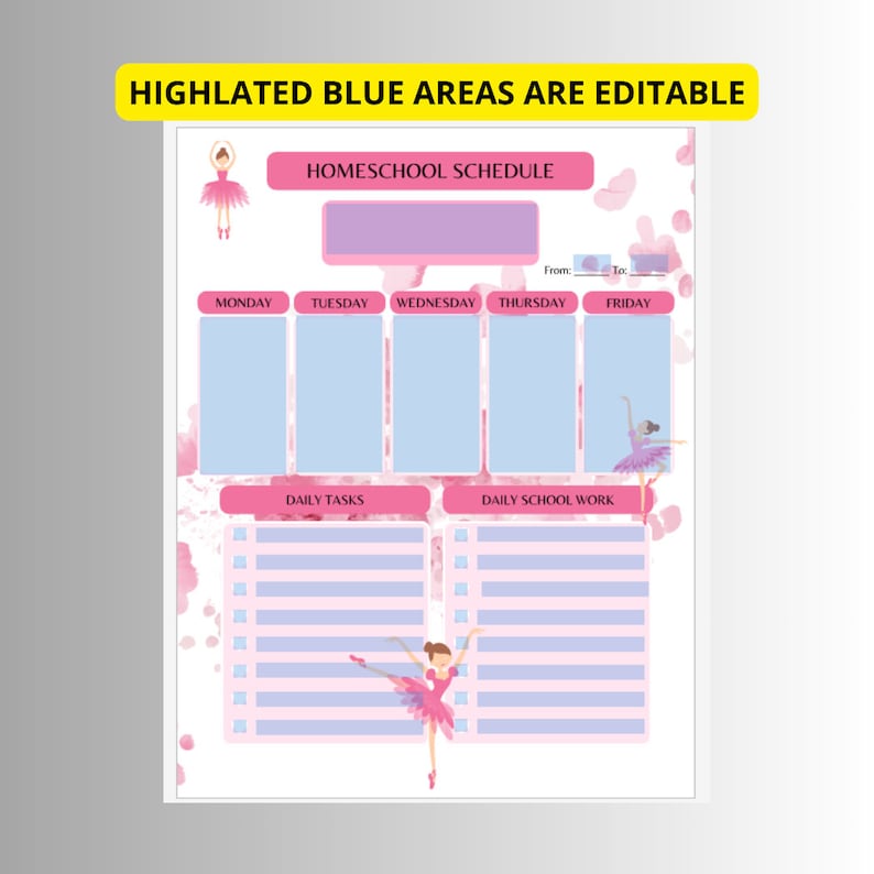 Homeschool Schedule, Homeschool Planner Printable, Homeschool Daily ...
