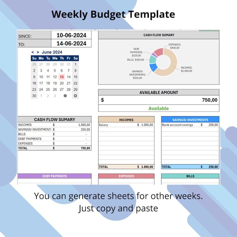 Excel Budget Template, Excel Spreadsheet, Excel Template, Budget ...