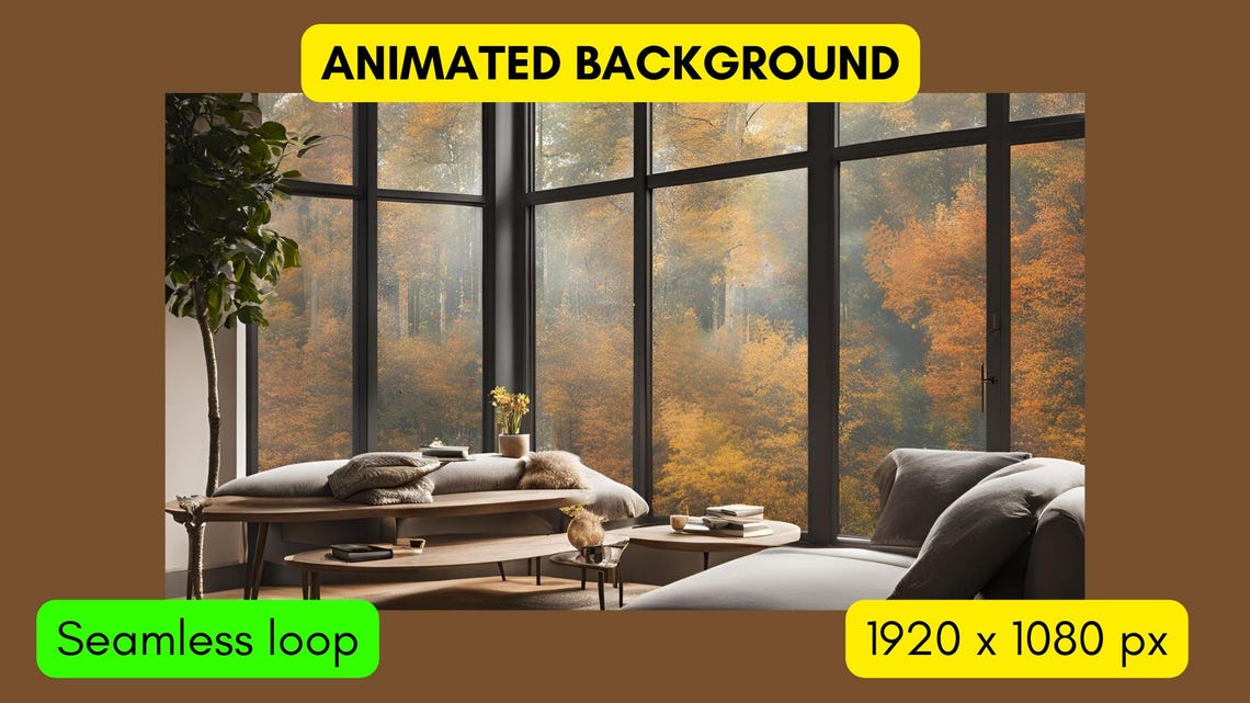 Animated Virtual Background Naure Twitch Overlay Looped Vtuber ...