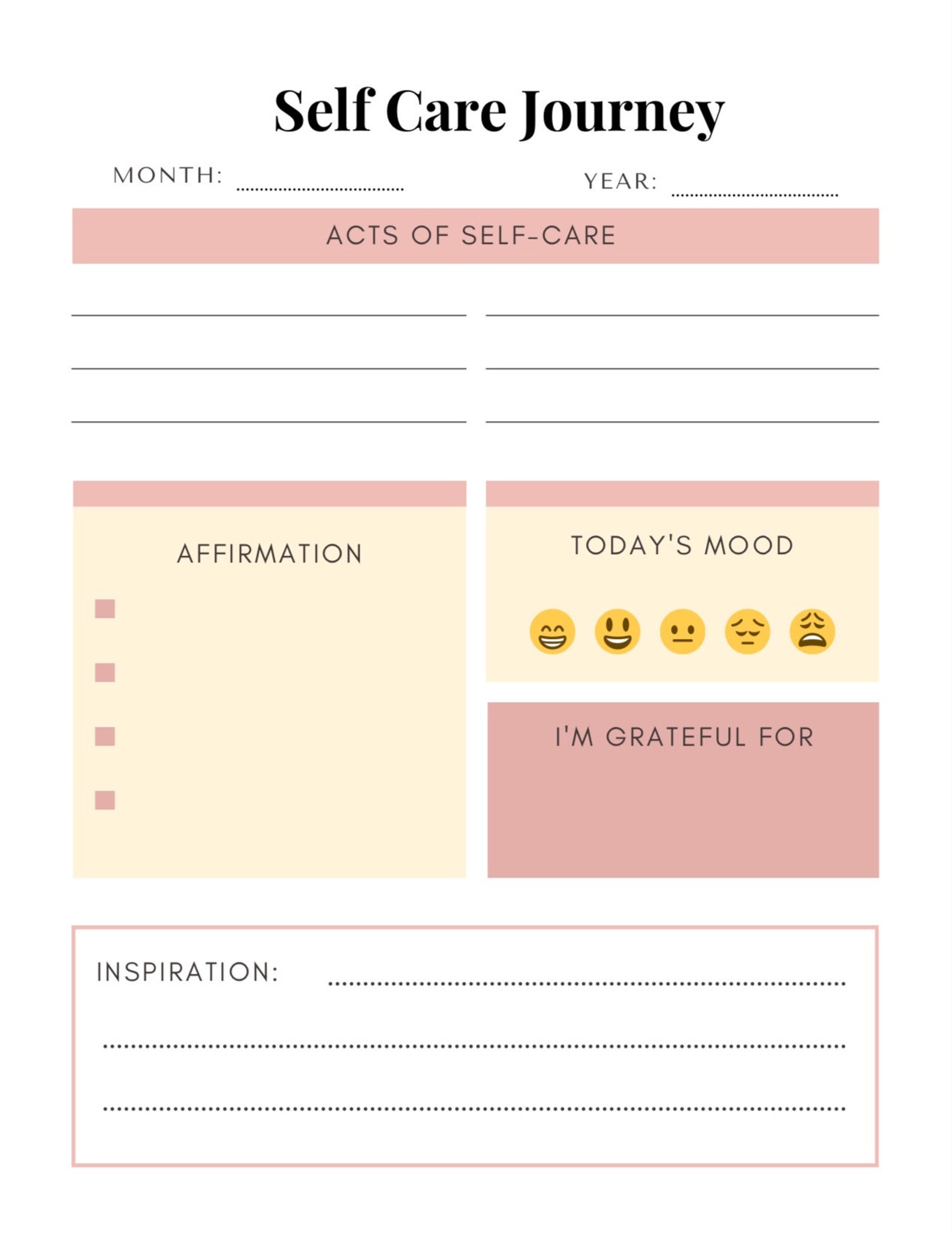 The Ultimate Self-care Notebook - Etsy