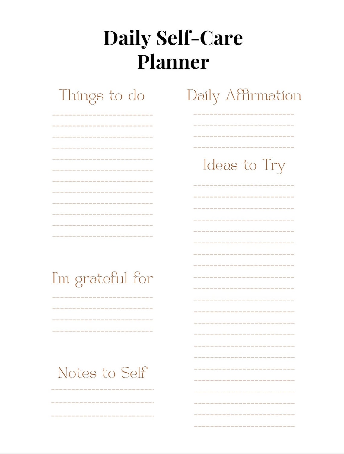 The Ultimate Self-care Notebook - Etsy
