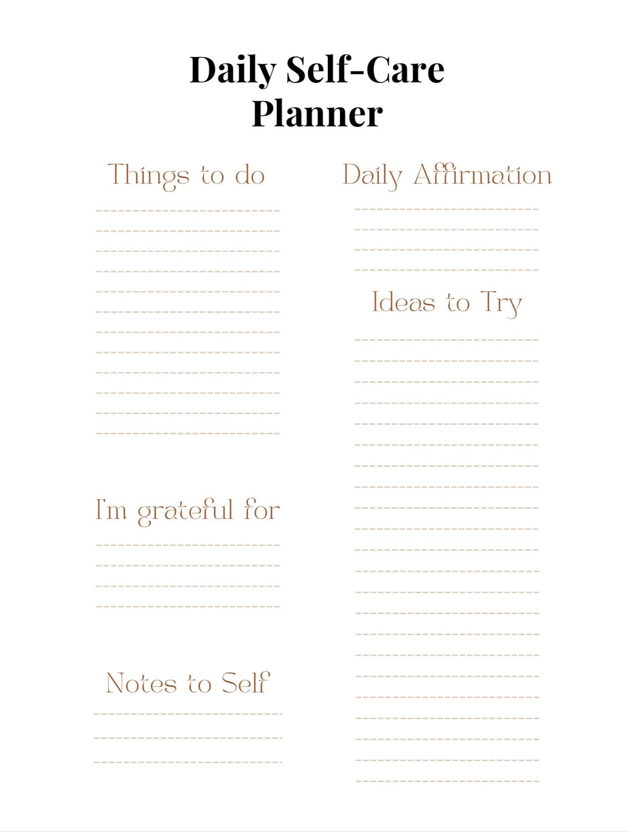 The Ultimate Self-care Notebook - Etsy