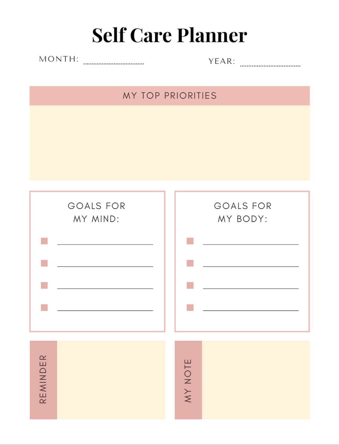The Ultimate Self-care Notebook - Etsy