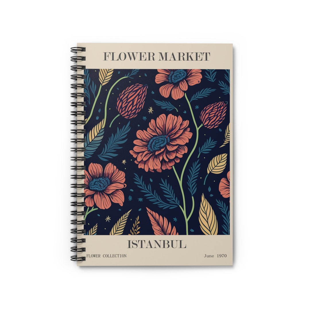 Floral Journal Notebook Lined Flower Journal Large Spiral Bound - Etsy
