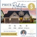 Real Estate Marketing Template - Instagram Post - Price Reduction - Etsy