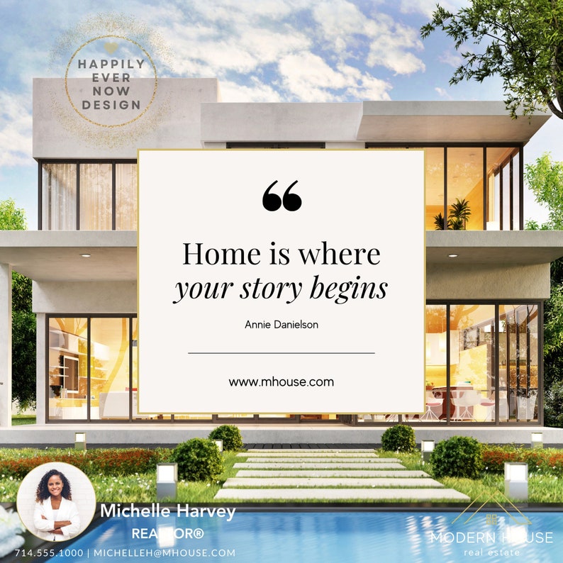 Real Estate Marketing Template BUNDLE - 10 Instagram Posts - Home ...