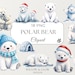 Polar Bear Clipart Pack - Cute Baby Polar Bears - Arctic Animals ...