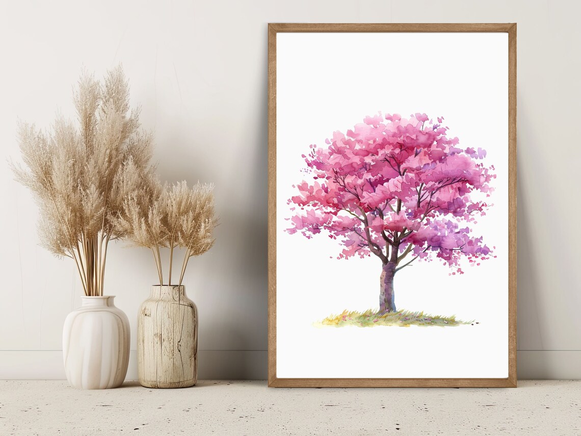 Cherry Blossom Clipart Set Sakura Flower Clipart Watercolor Flower Clip ...
