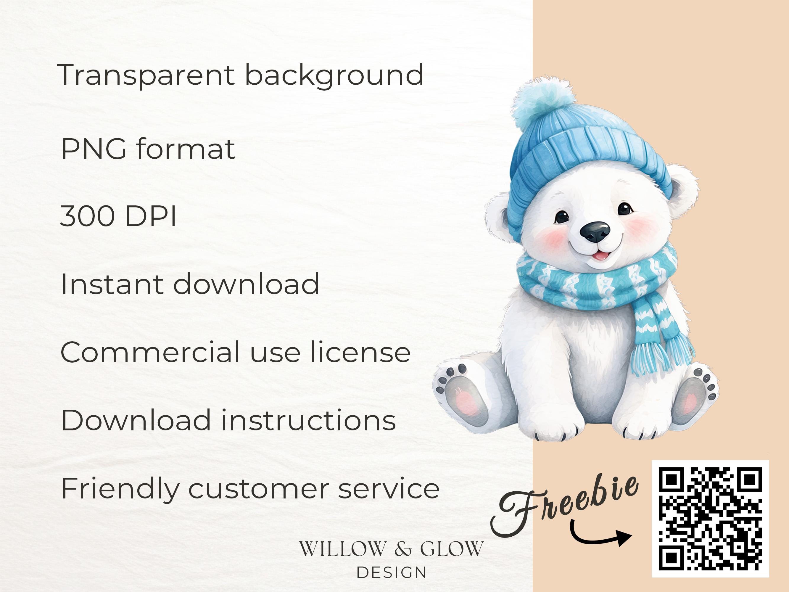 Polar Bear Clipart Pack - Cute Baby Polar Bears - Arctic Animals ...