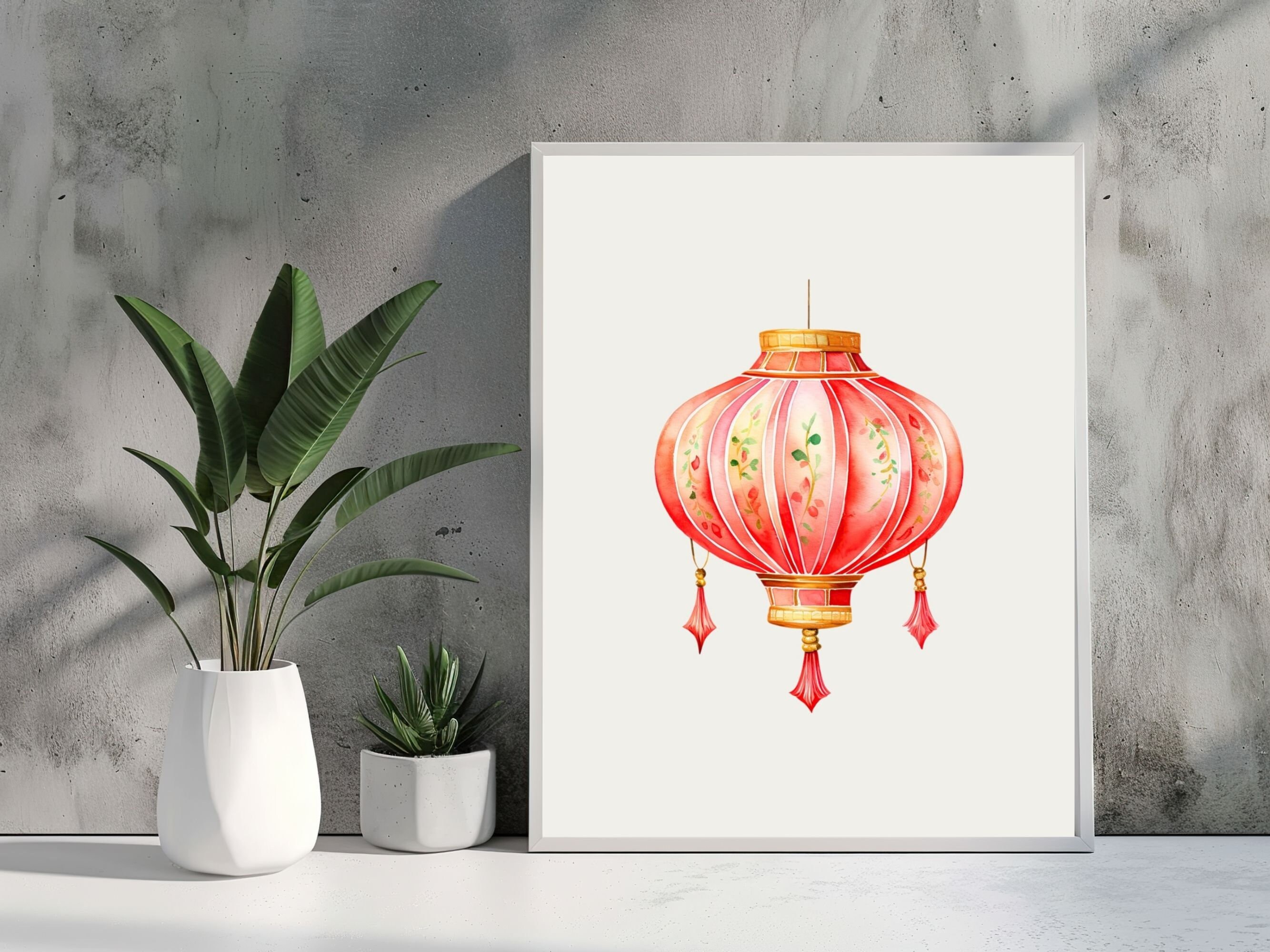 Chinese Lanterns Watercolor Clipart Chinese New Year Lanterns PNG ...