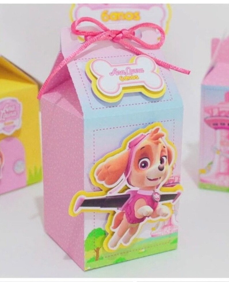 Skye Paw Patrol Party Favor Boxes Skye Dog Paw Patrol Boxes - Etsy
