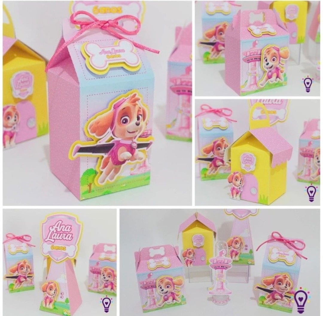 Skye Paw Patrol Party Favor Boxes Skye Dog Paw Patrol Boxes - Etsy