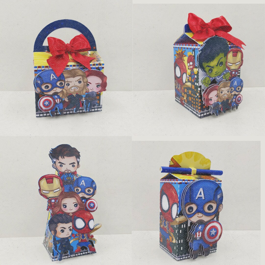 Avengers Super Hero Party Favor Boxes - Etsy