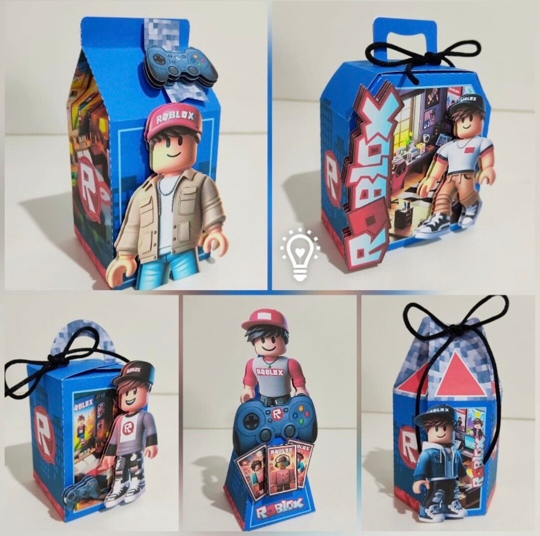 Roblox Favor Boxes, Roblox Birthday, Roblox Birthday Party, Roblox ...