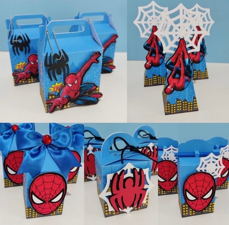Spider Man Party Favors Boxes - Etsy