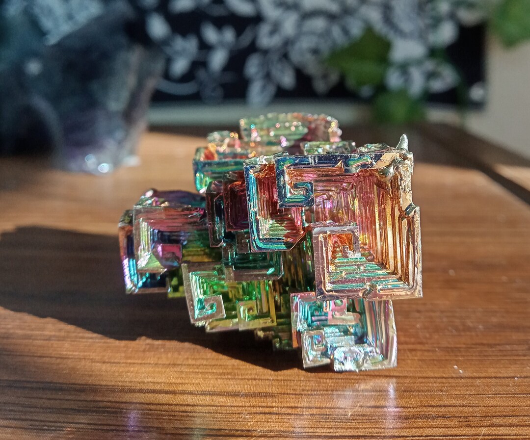 Bismuth Bismuth Crystal Bismuth Ore Metallic Crystal Rainbow Crystal ...