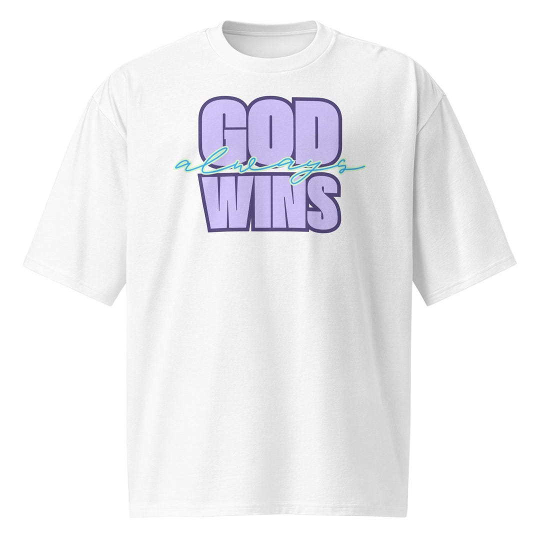 God Always Wins Oversized Heavyweight T-shirt - Etsy