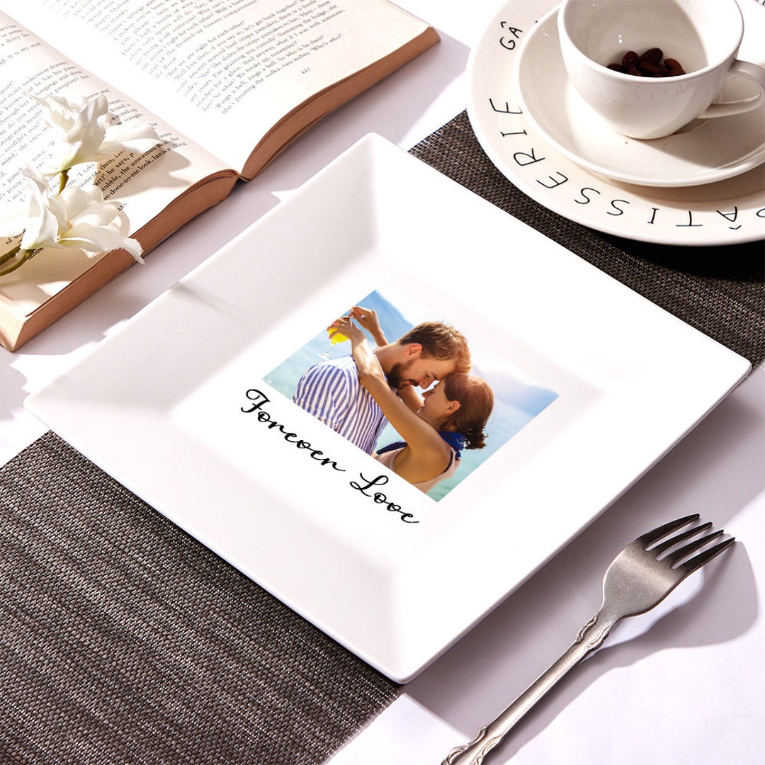 Custom Ceramic Plate With Picture and Text Wedding Gift Gift for Couple ...