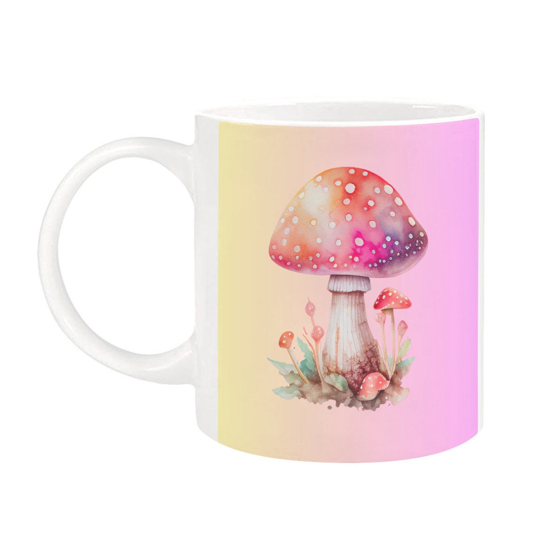 Custom Mug With Cute Pink Magic Mushroom Mushroom Gift Pink Toad Stool ...