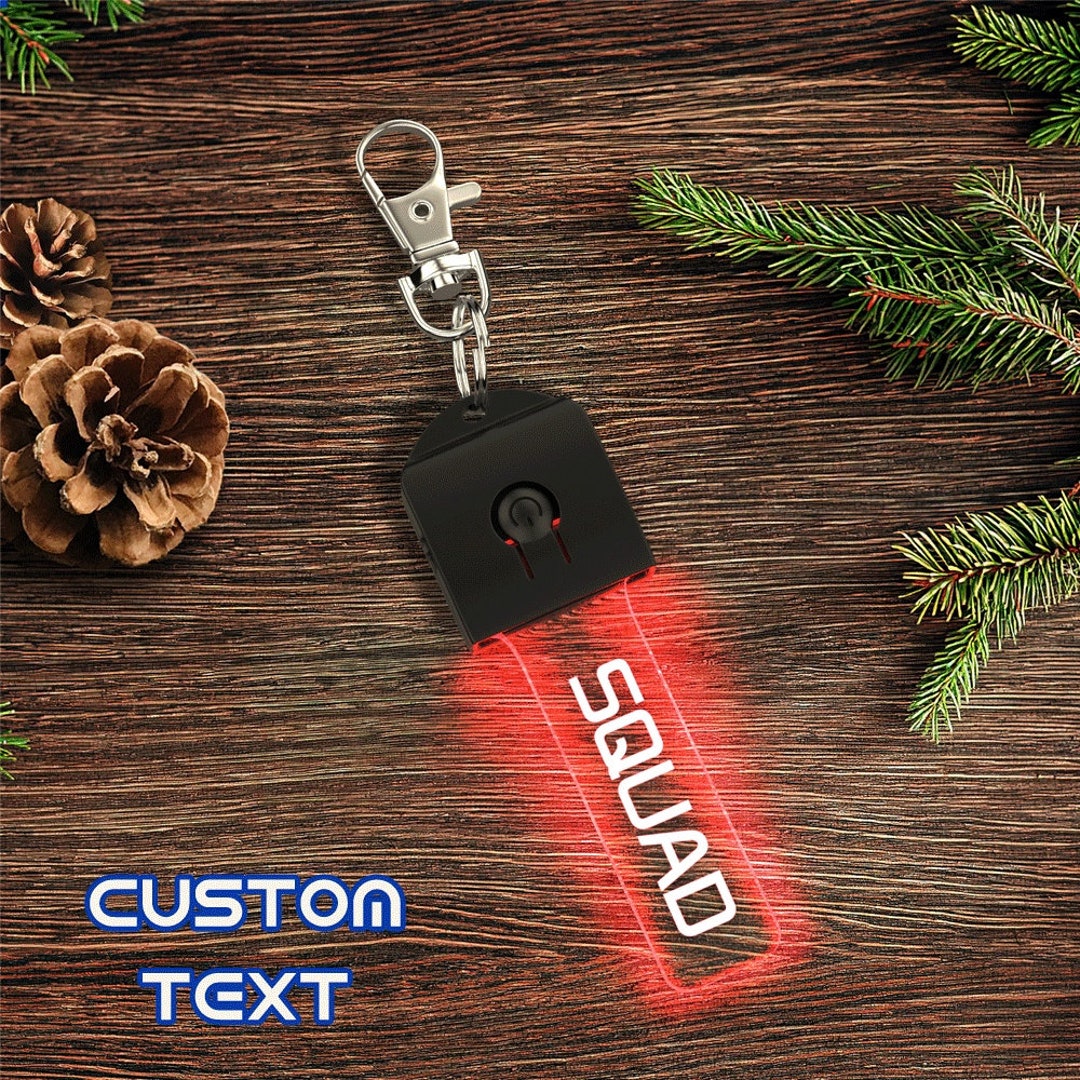 Custom Engraved Flash Light Keychain LED Light Key Chain 4 Colors - Etsy