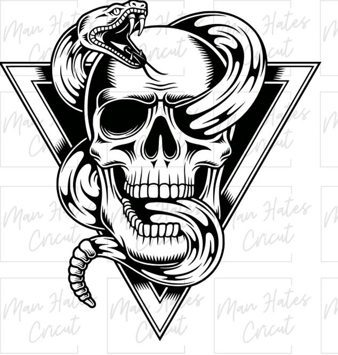 Skull & Snake SVG - Etsy