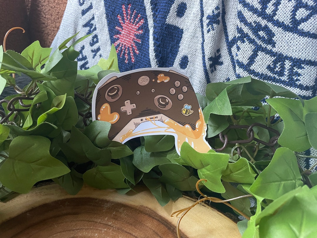 Brown Gaming Controller Sticker| Honey Bee Controller Sticker| Handmade ...