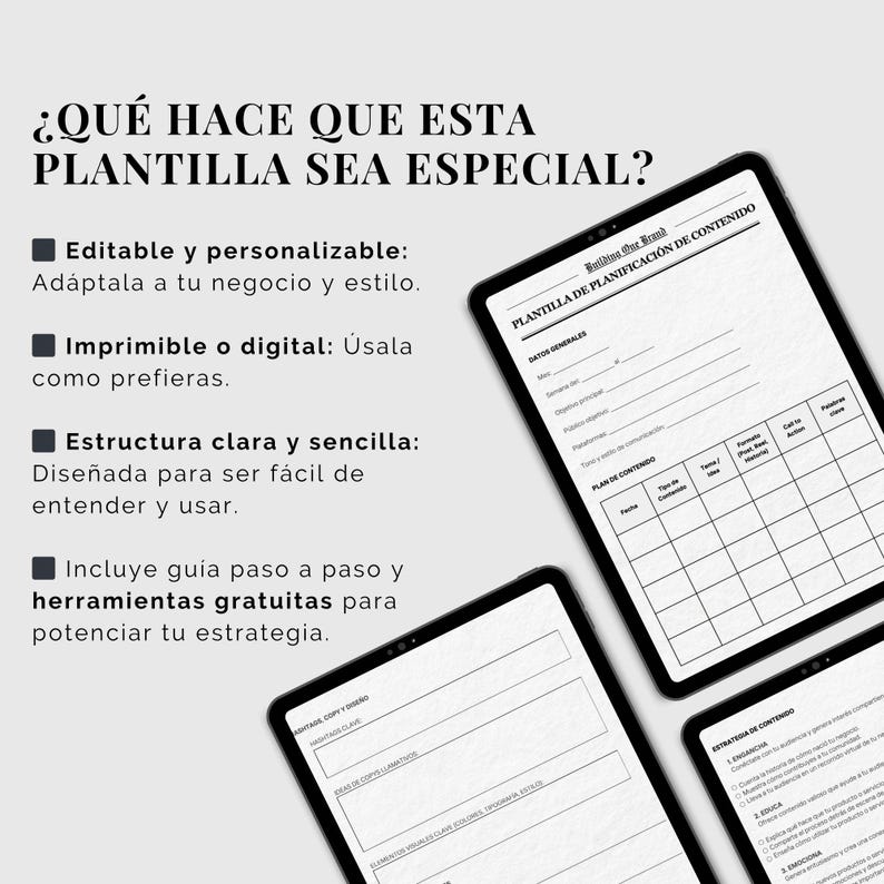 Editable Content Planner Template: Social Media Strategy (printable ...