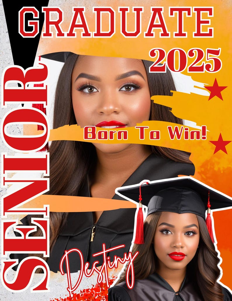 Customizable Senior Graduation 2025 Canva Template – Perfect for ...