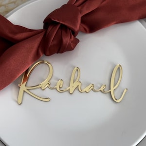 Personalized Gold Acrylic Laser Cut Names|wedding Place Card |laser Cut ...