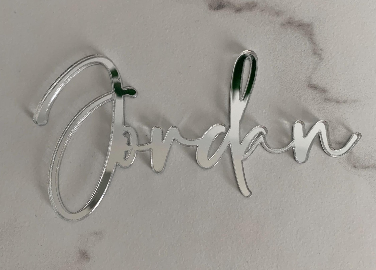 Custom Silver Acrylic Name Tags/wedding Placement Card/custom Names ...