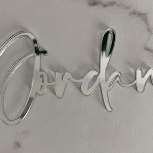 Custom Silver Acrylic Name Tags/wedding Placement Card/custom Names ...