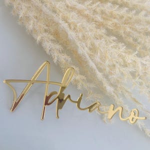 Personalized Gold Acrylic Laser Cut Names|wedding Place Card |laser Cut ...